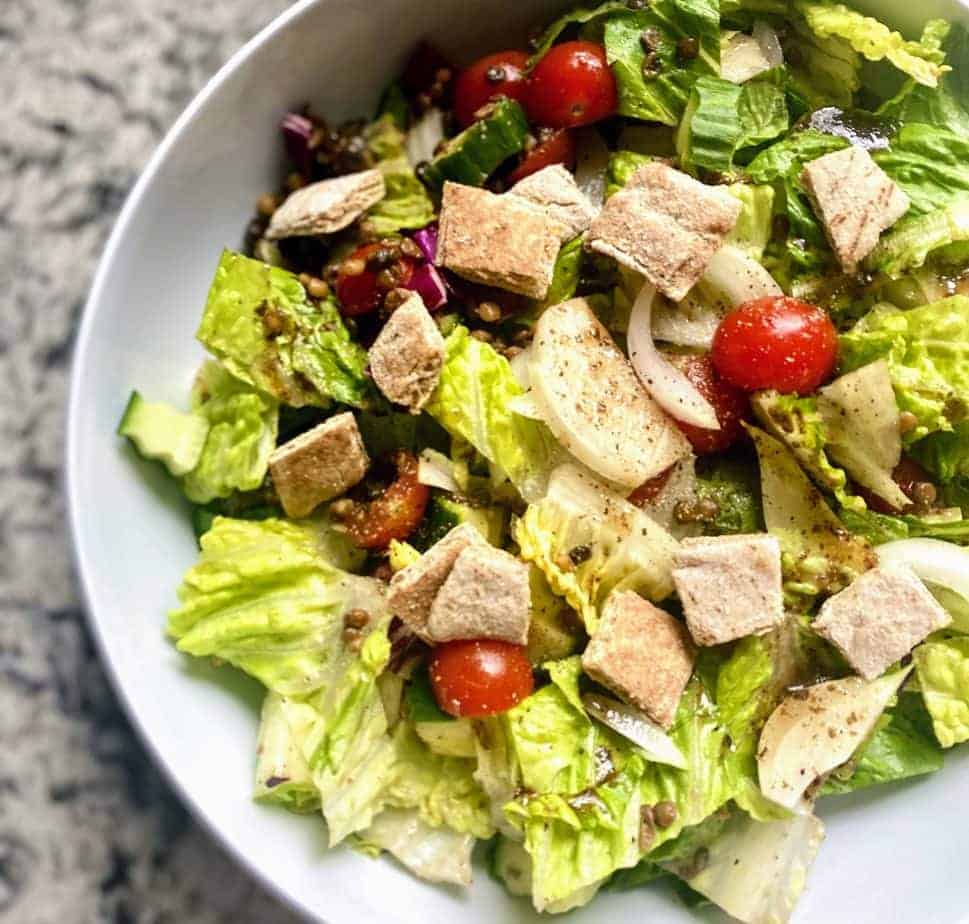 Fattoush Salad | Kathy's Vegan Kitchen