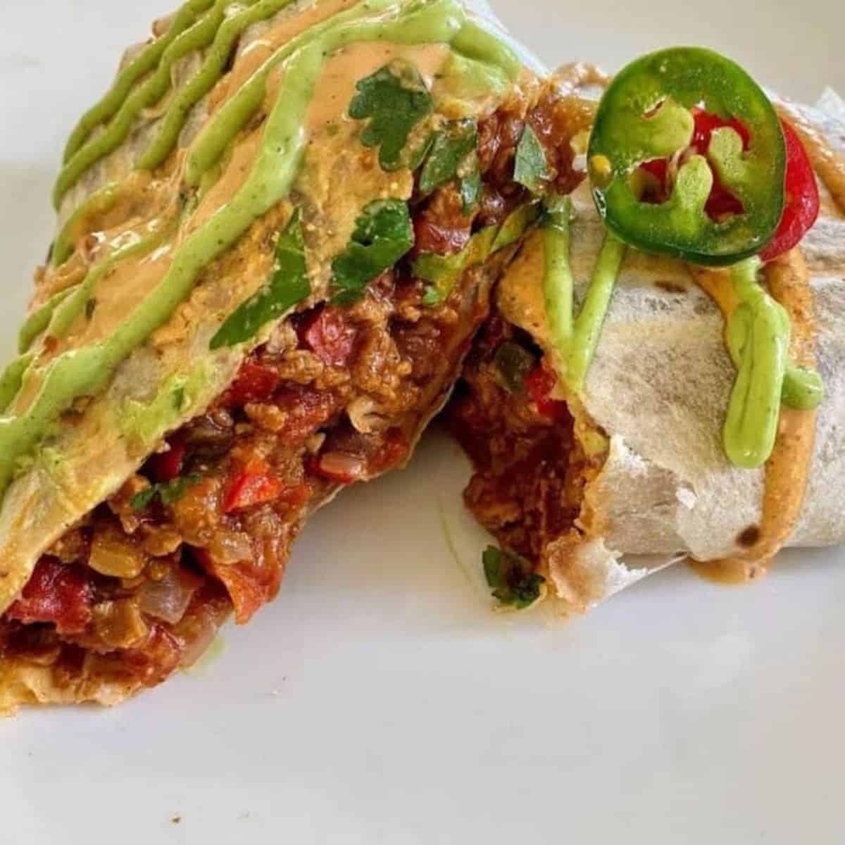 Vegan Lentil Black Bean Burrito | Kathy's Vegan Kitchen