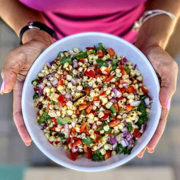 Easy Summer Charred Corn Salad | Kathy's Vegan Kitchen