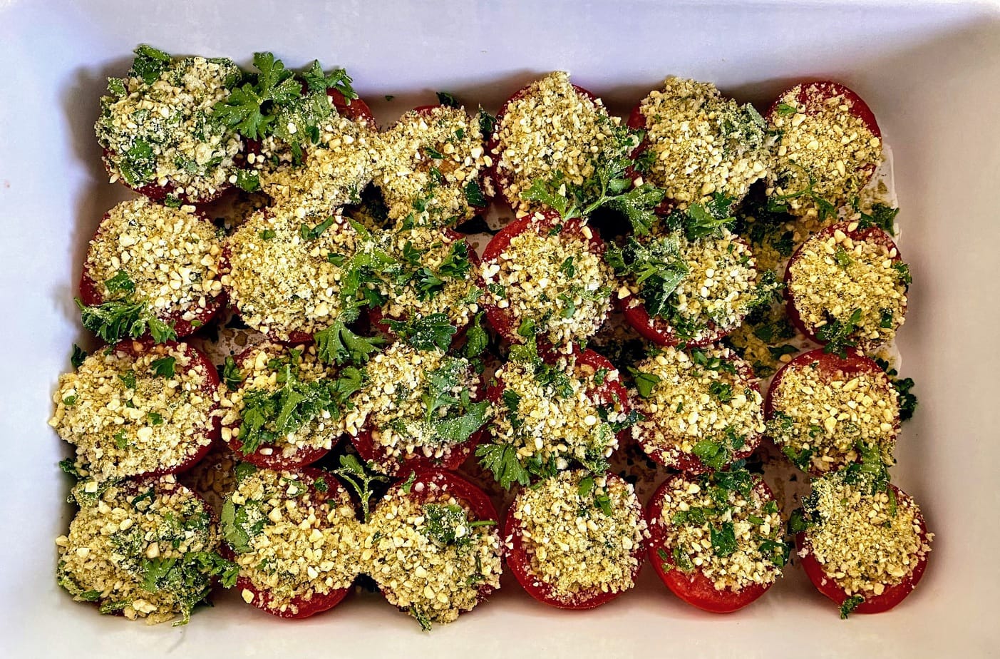 Baked Parmesan Tomatoes | Kathy's Vegan Kitchen