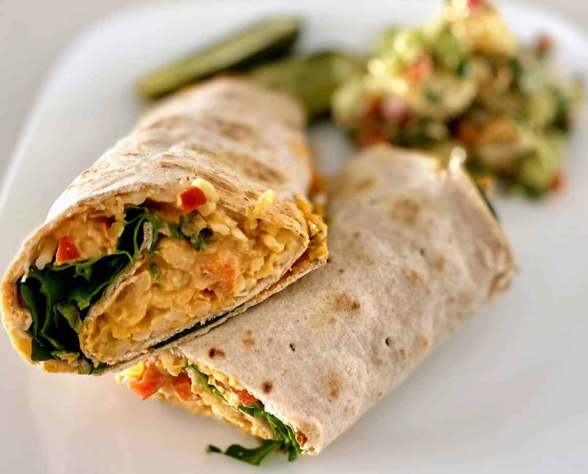 Buffalo Chickpea Wrap | Kathy's Vegan Kitchen