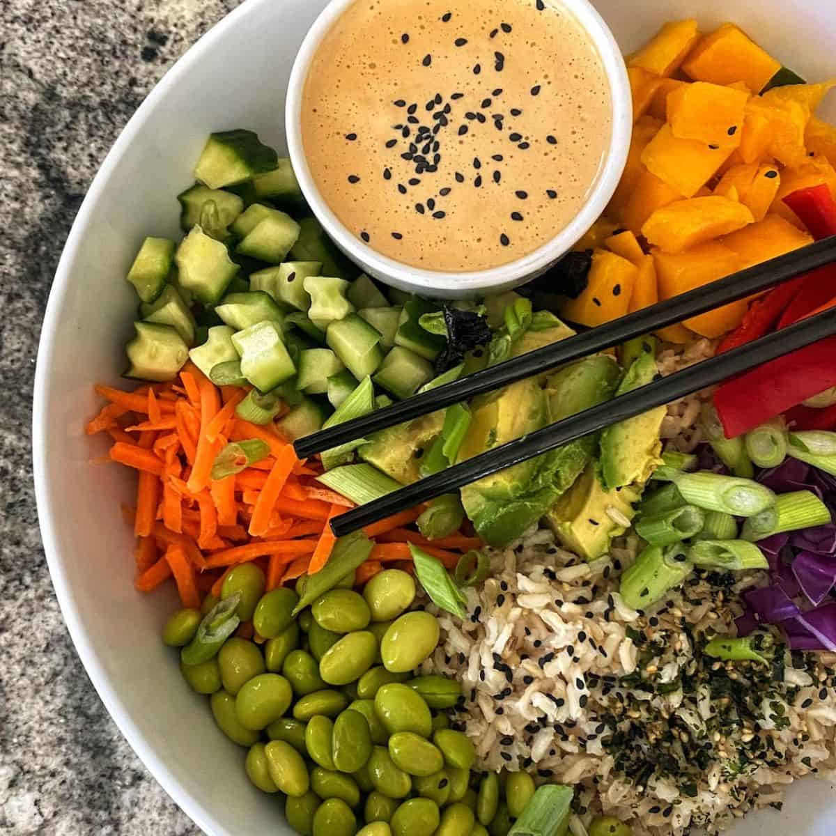 Easy Vegan Sushi Bowl | Kathy's Vegan Kitchen
