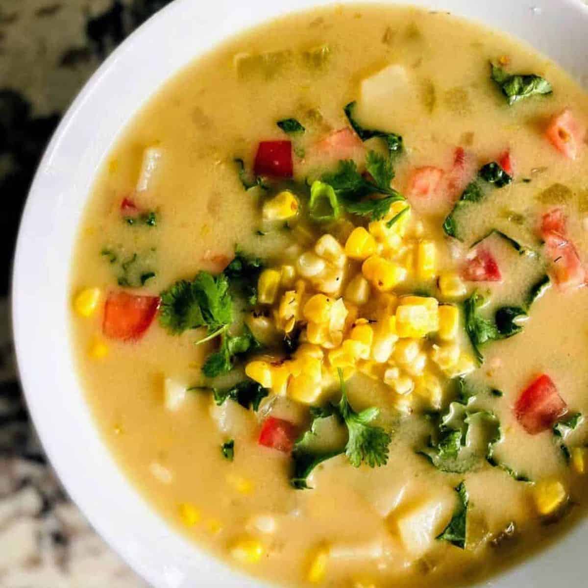 Creamy Vegan Corn Chowder Recipe | Kathy's Vegan Kitchen