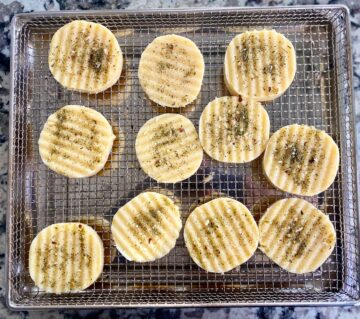 Easy Fried Polenta Bruschetta | Kathy's Vegan Kitchen