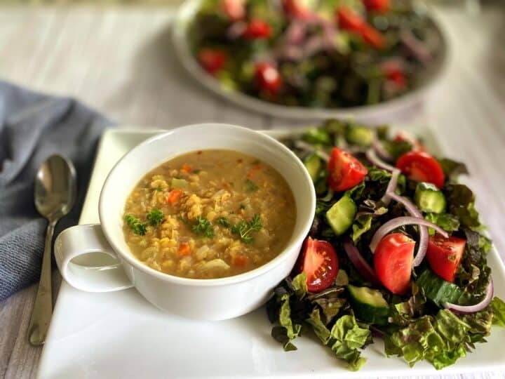 Easy Creamy Lentil Soup | Kathy's Vegan Kitchen