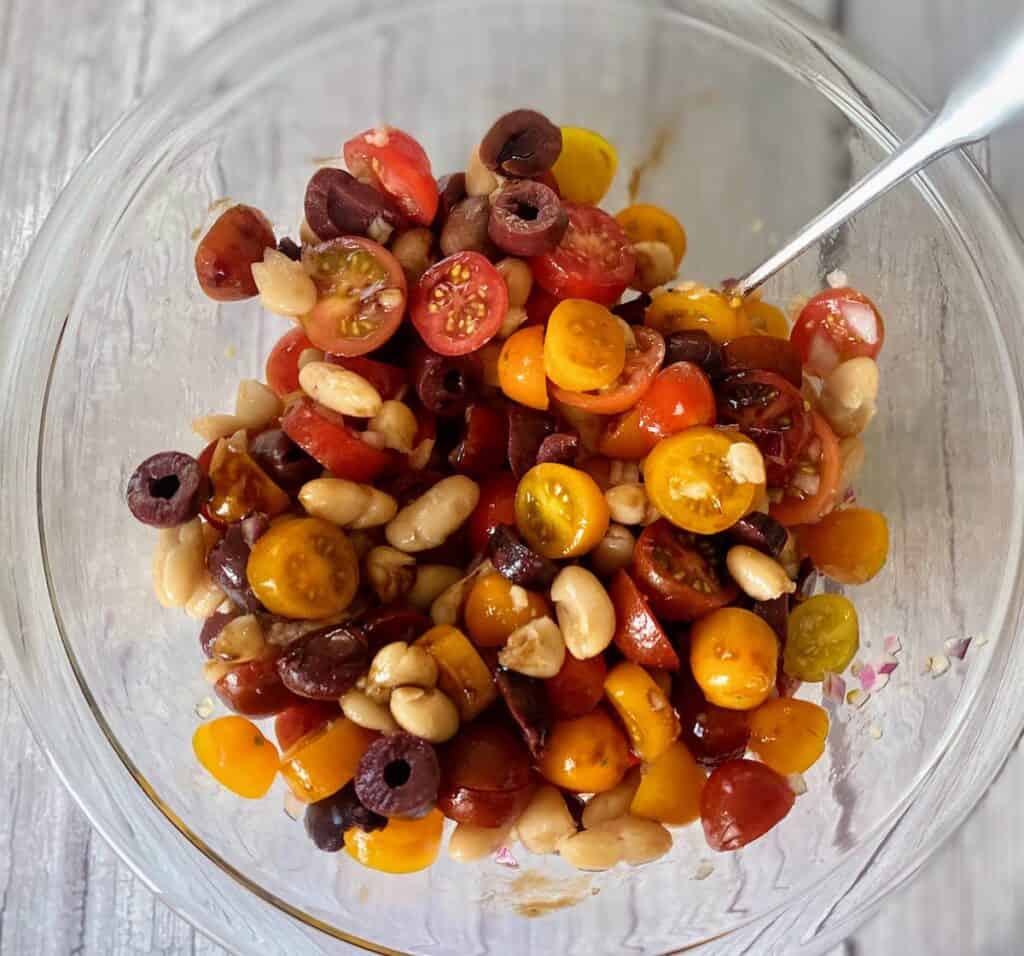 Easy Fried Polenta Bruschetta | Kathy's Vegan Kitchen