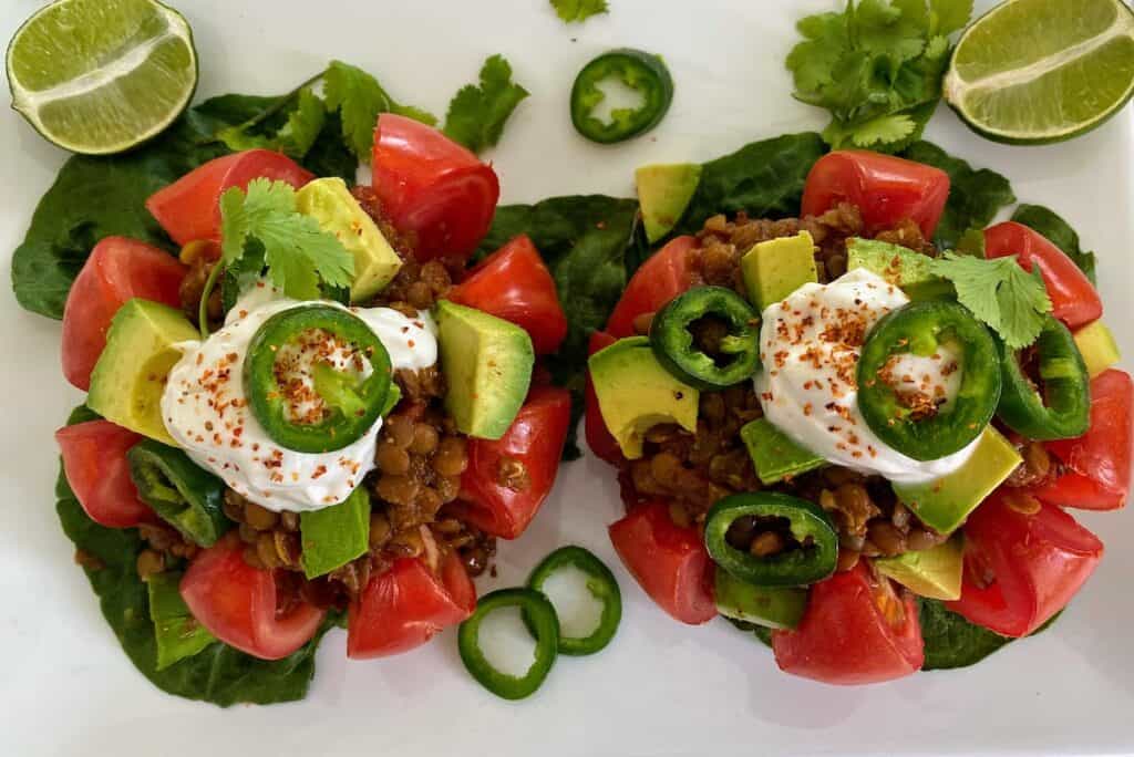 Healthy Taco Stuffed Tomatoes | Kathy's Vegan Kitchen