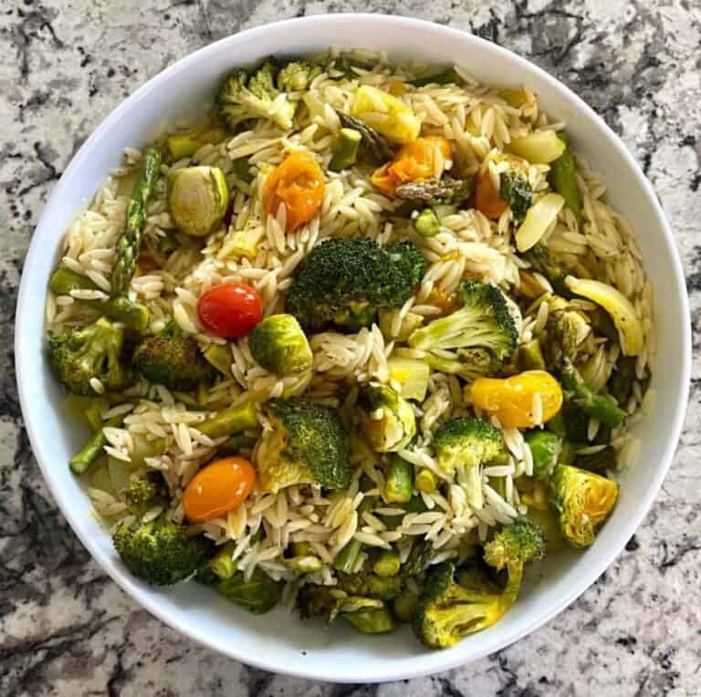 Easy Vegetable Orzo | Kathy's Vegan Kitchen