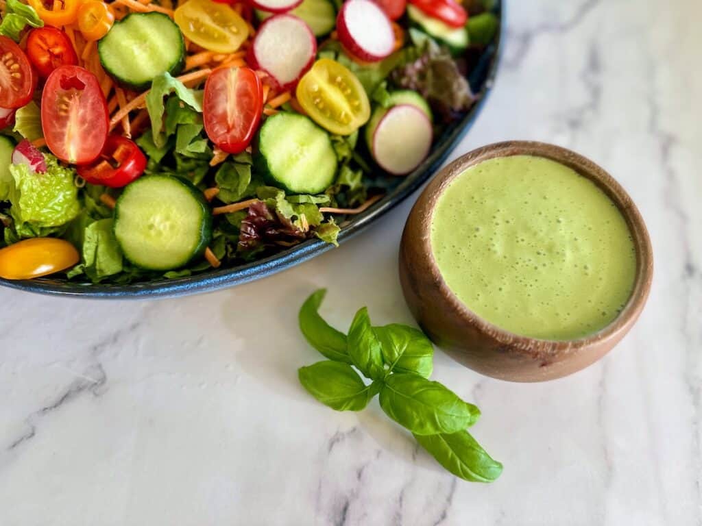 Quick and Easy Lemon Basil Dressing | Kathy's Vegan Kitchen